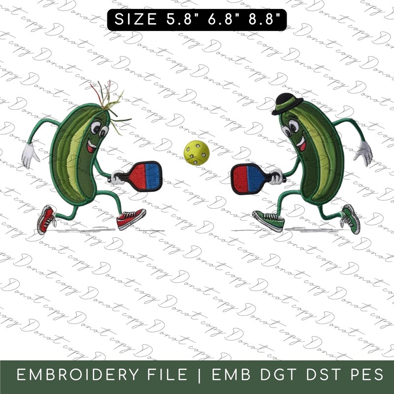 Pickleball Embroidery Designs - Etsy