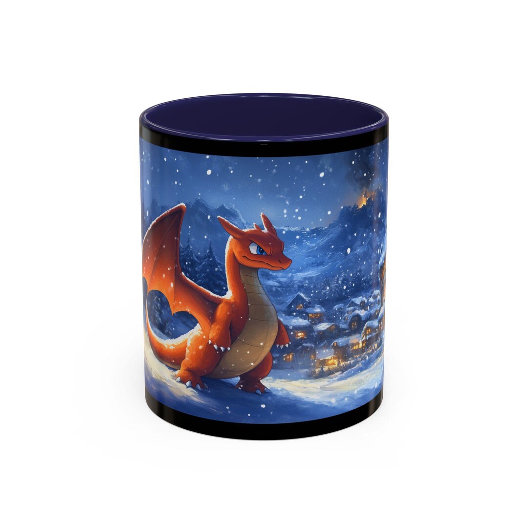 Pokemon Charizard Winter Wonderland Accent Coffee Mug 11, 15oz Cozy ...