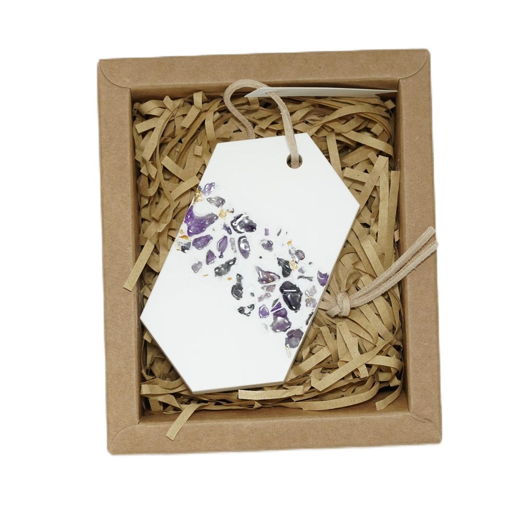 Amethyst Crystal Plaster Hanging Ornament - Essential Oil Diffuser - Etsy