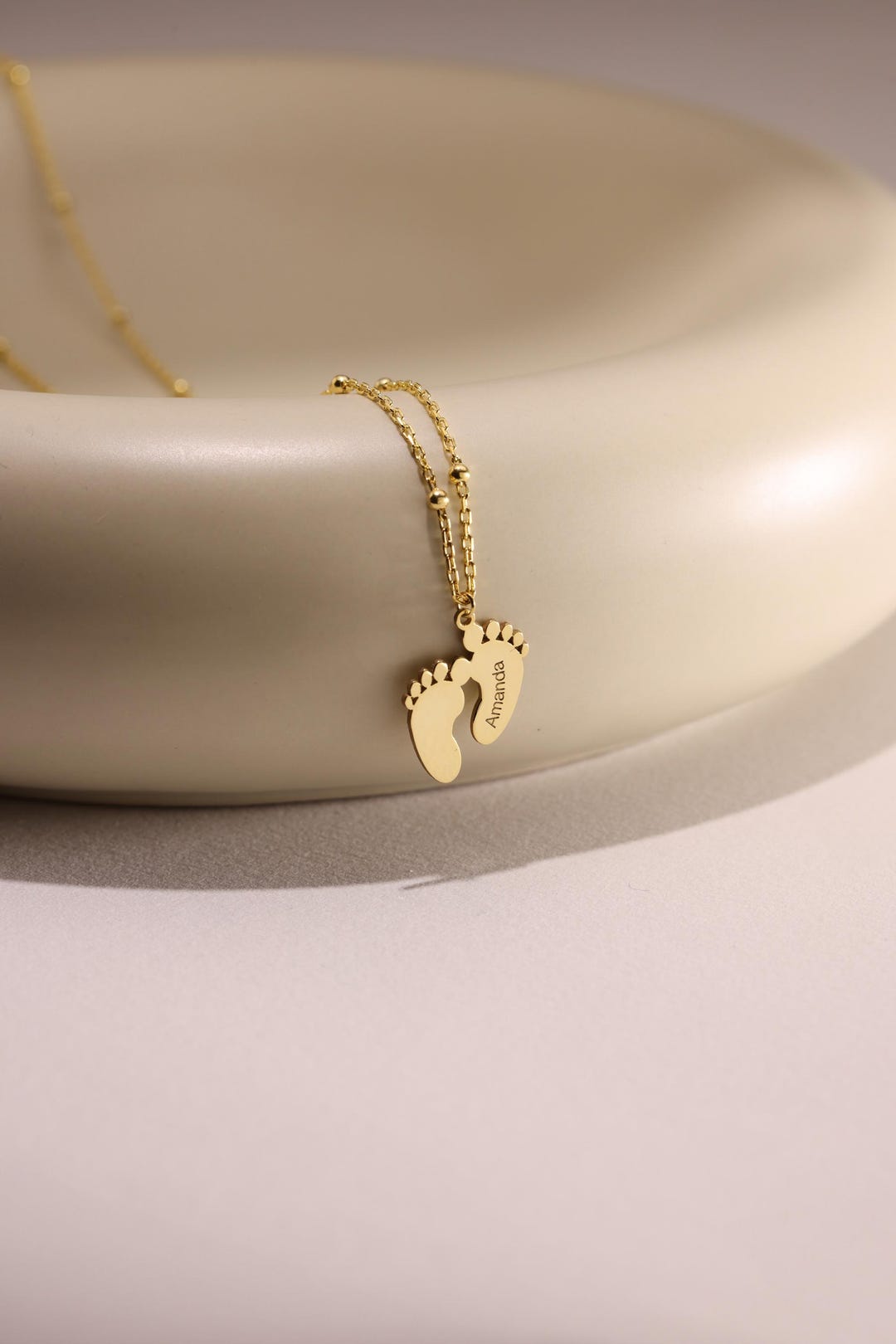 Newborn Necklace,footprint Necklace,personalized Mothers Gift,baby ...