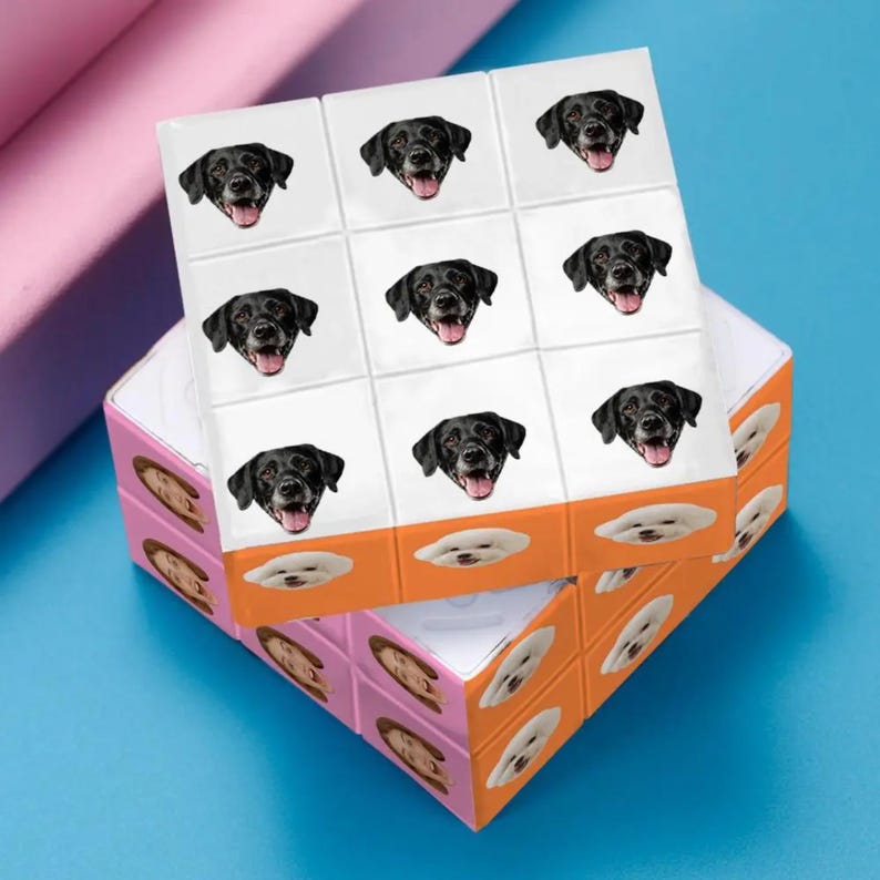 Cube With Custom Photos, Customized Photo Cube for Kids, Personalized ...