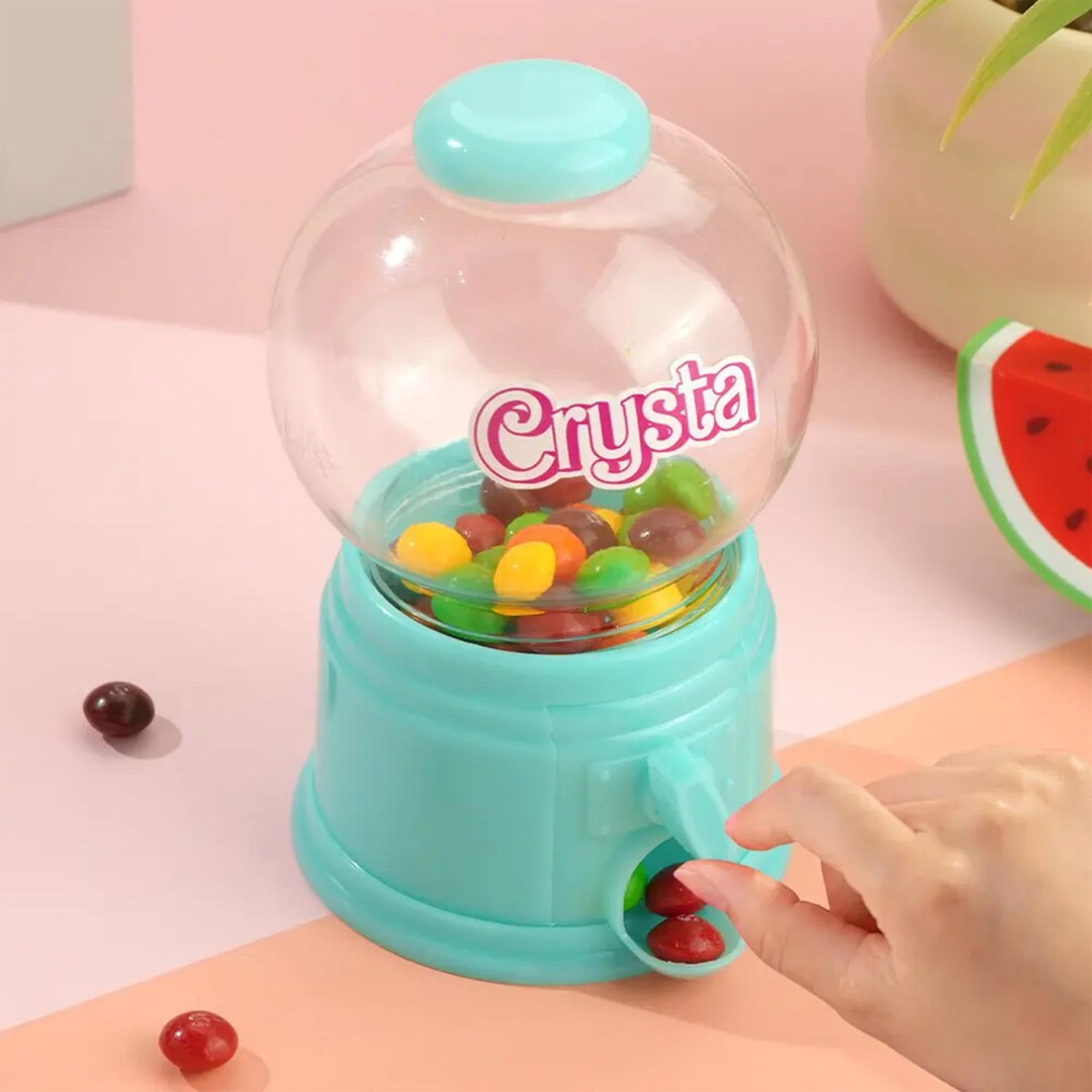 Custom Gumball Machine With Name, Personalized Mini Gashapon Candy ...