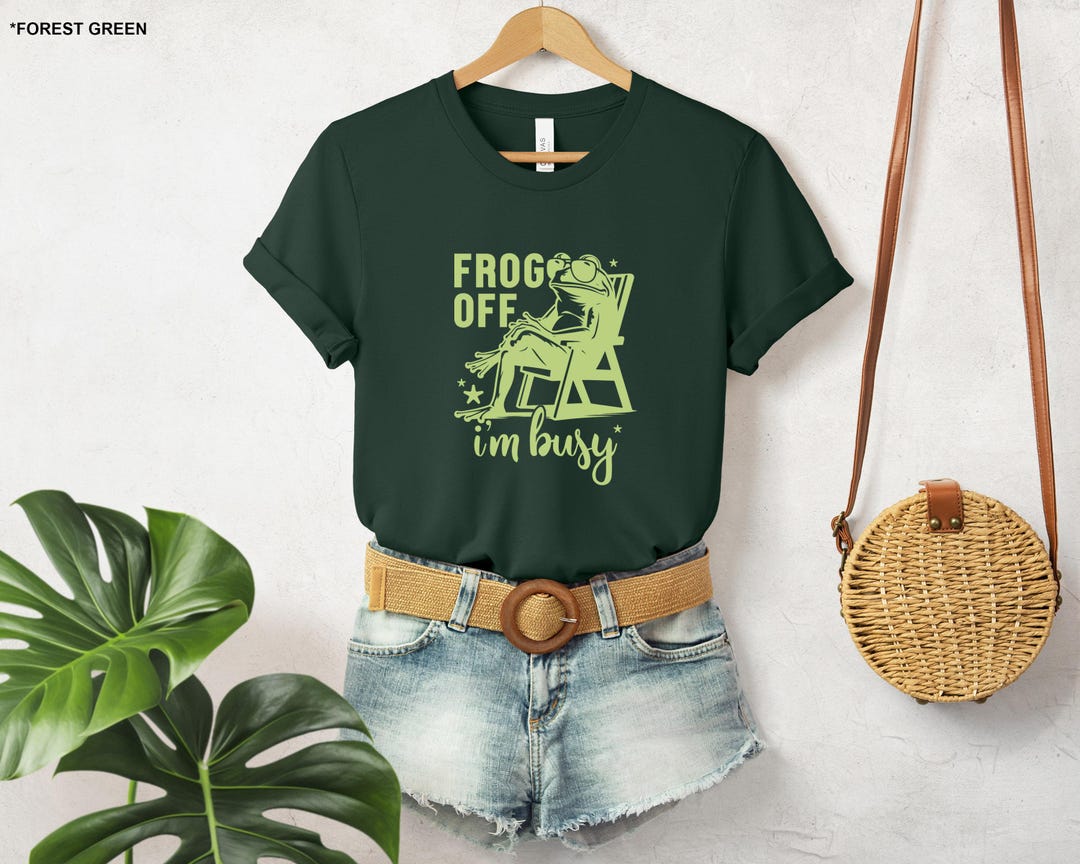 Funny Frog Shirt, Frog off I'm Busy Funny Shirt, Sarcastic Shirt, Trend ...