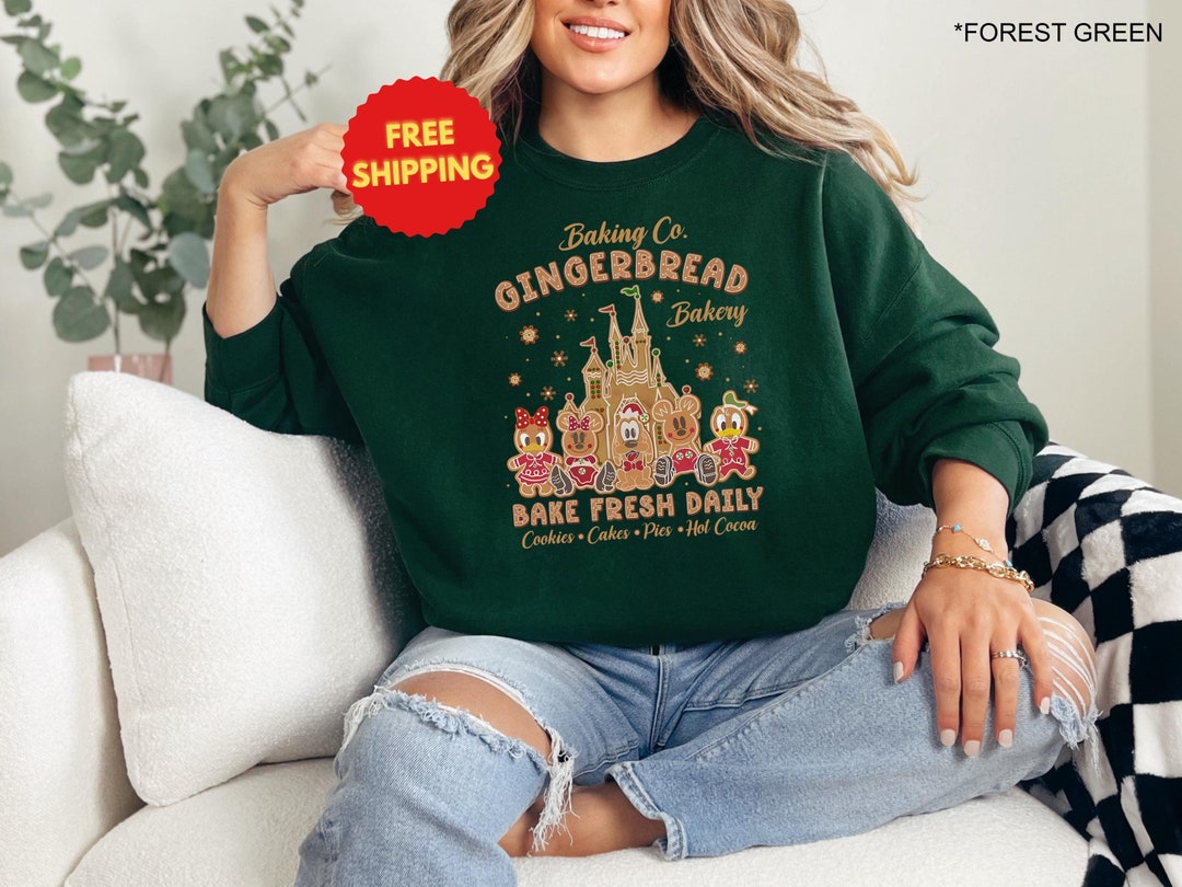 Mickey and Friends Gingerbread Sweatshirt, Christmas Shirt, Bake Fresh ...