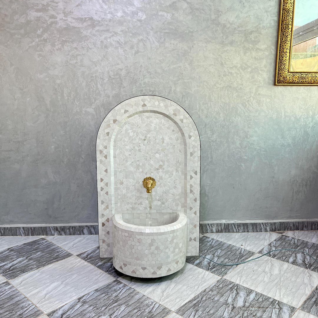 Handcrafted Moroccan Mosaic Fountain: Indoor/outdoor Water Feature - Etsy