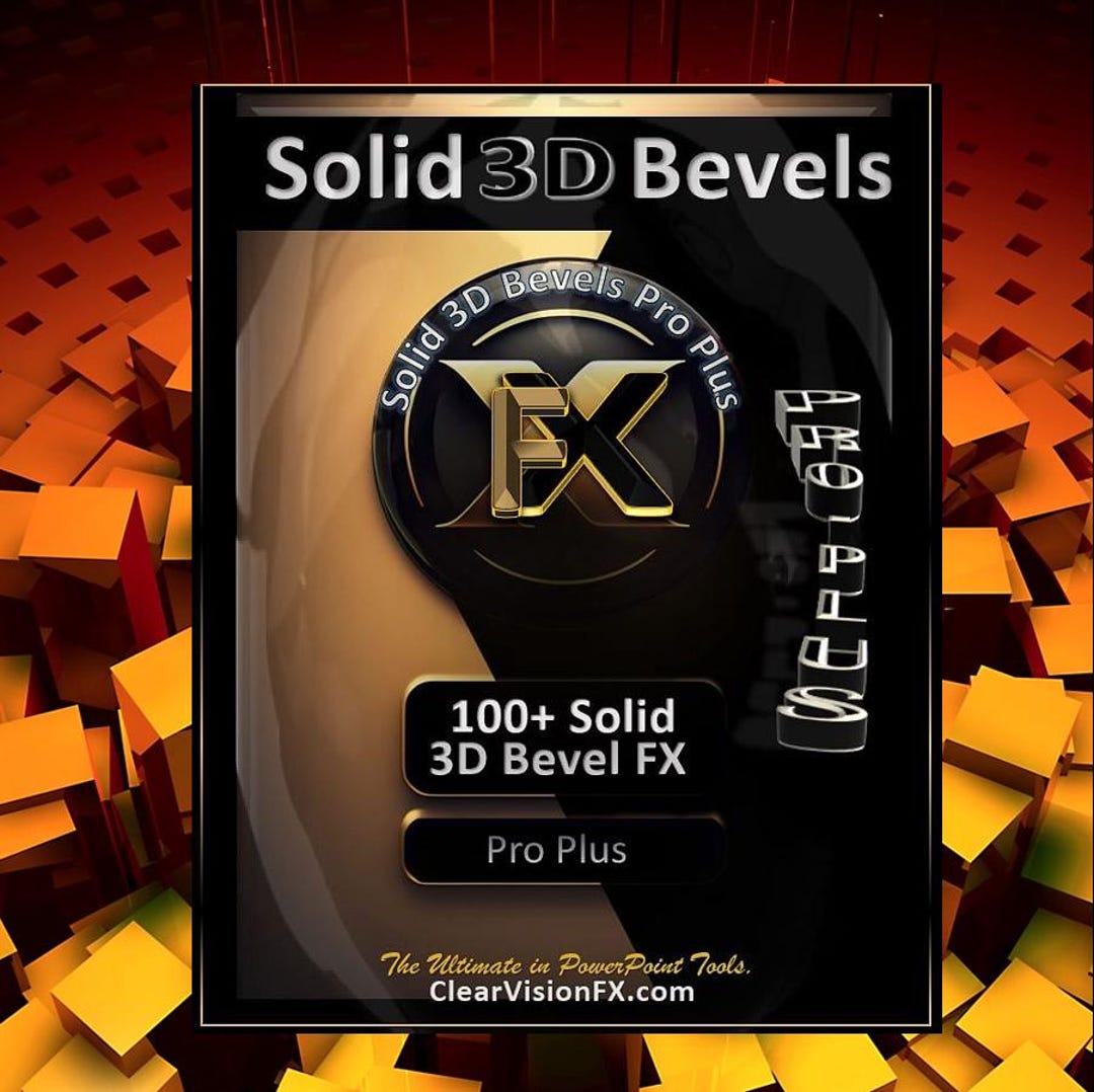 Solid 3D Bevel Pro Plus, 100 Customizable 3D Bevel Effects for Text FX, Stretch & Transform ...