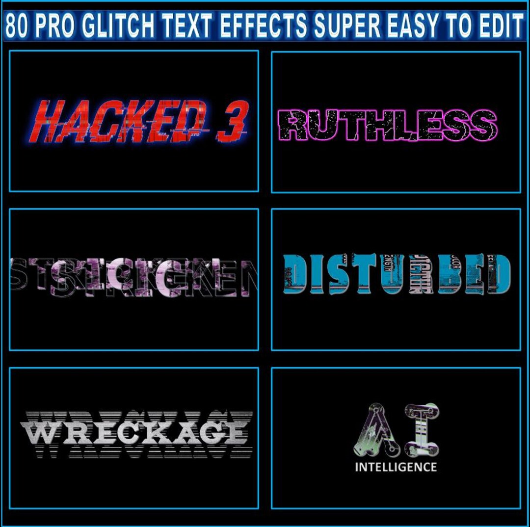 Glitch Animated Text Effects Text Effect Powerpoint Glitch Effects ...