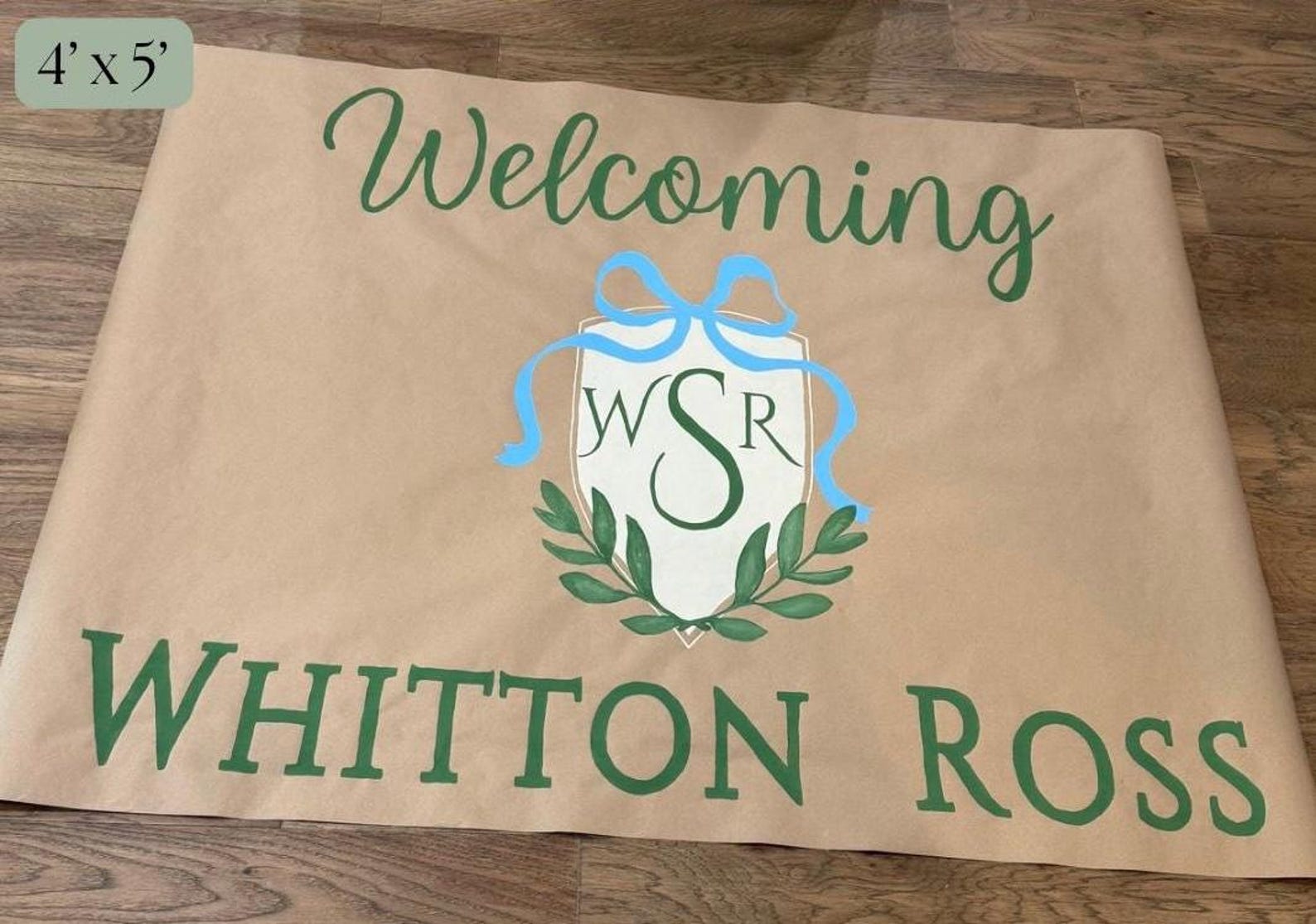 Hand Painted Custom Event Banner, Kraft Paper Custom Banner, Birthday ...