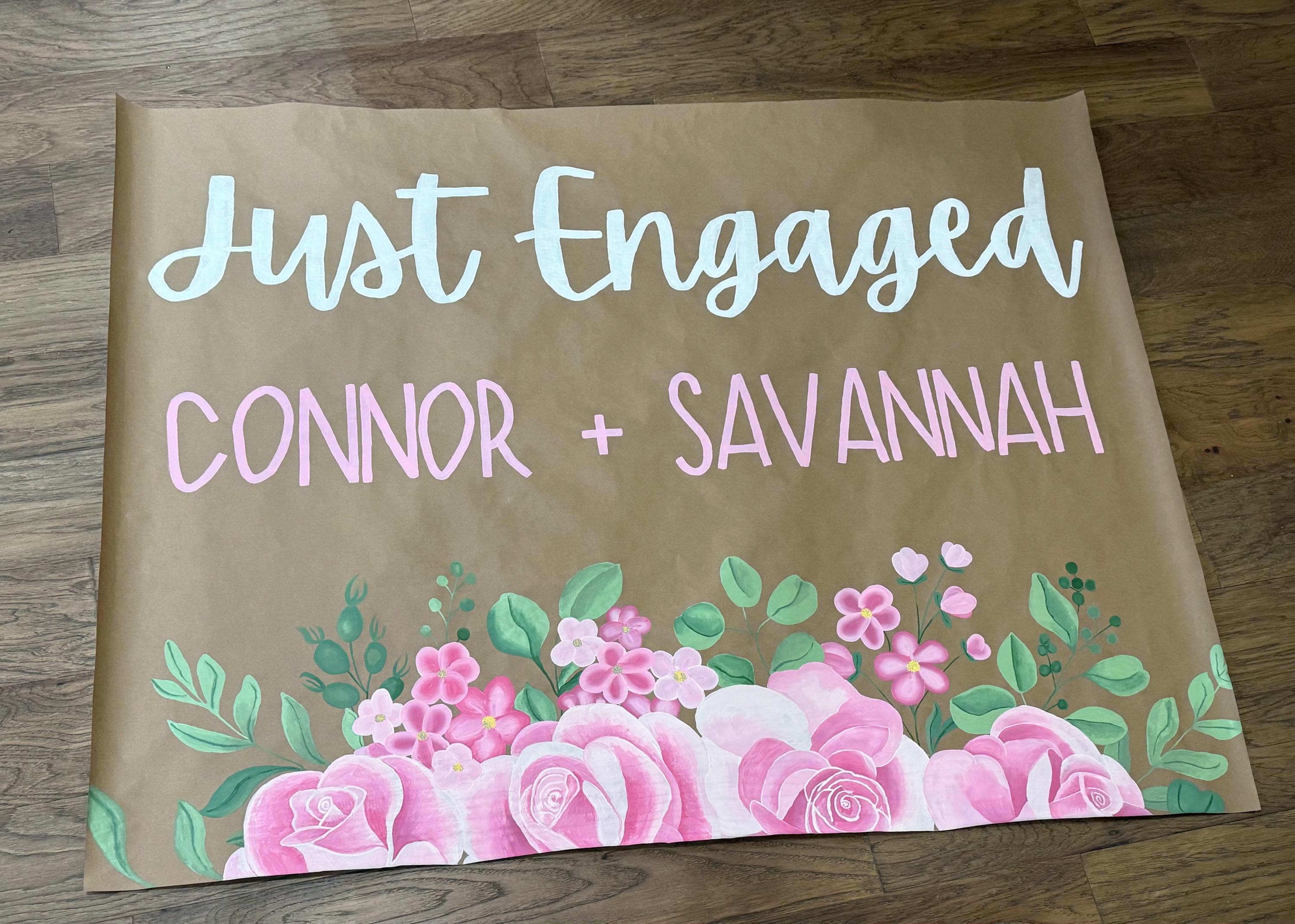 Hand Painted Custom Event Banner, Kraft Paper Custom Banner, Birthday ...