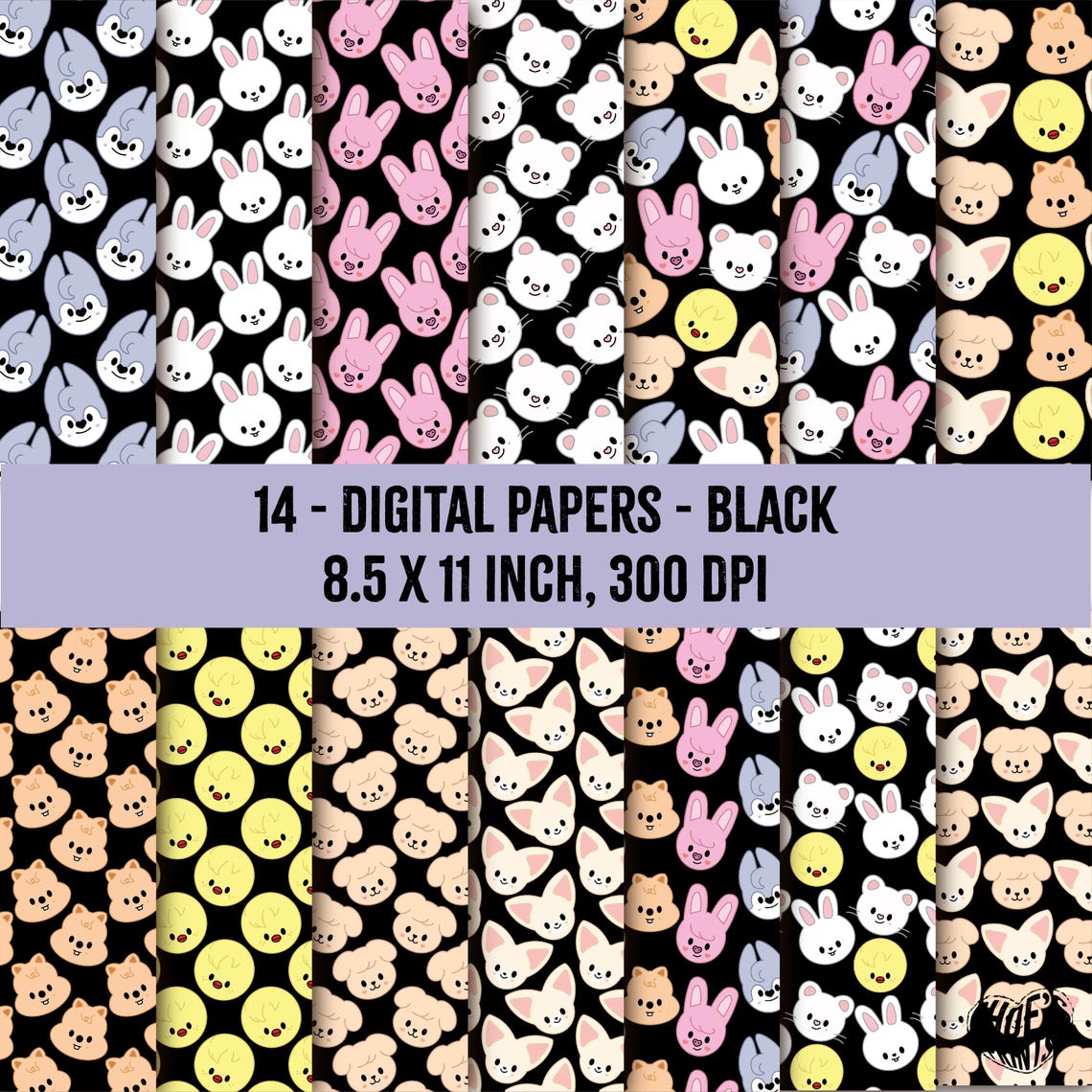 Cute Stray Kids Individual SKZOO Scrapbook Paper, Stray Kids SKZOO Kpop ...