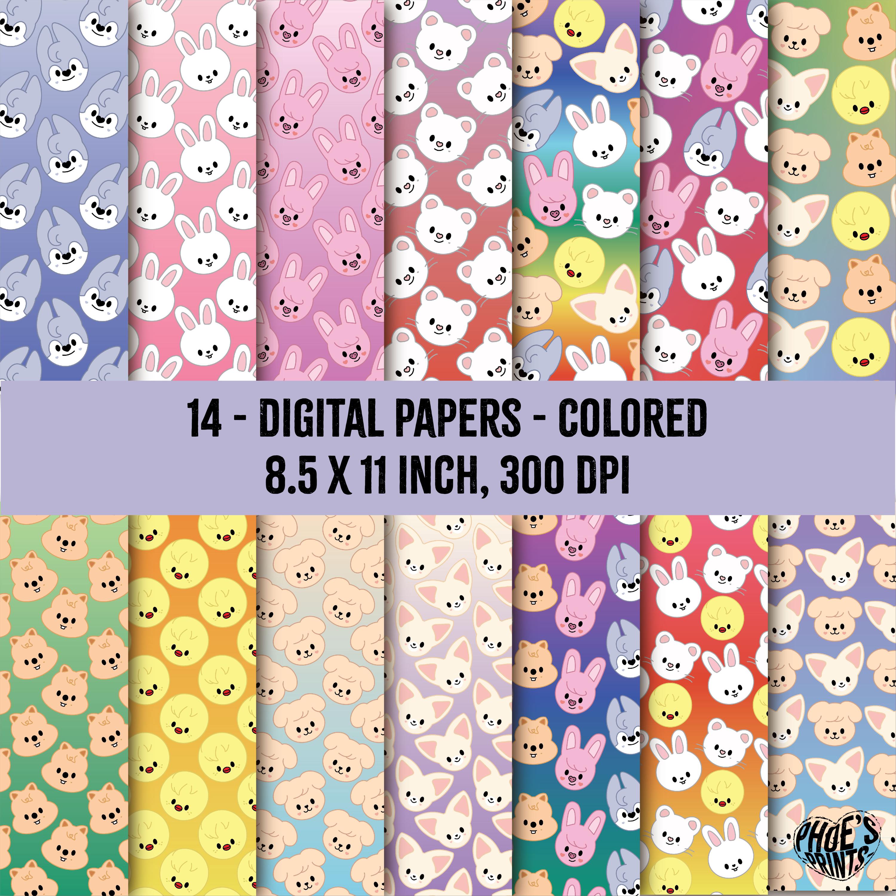 Cute Stray Kids Individual SKZOO Scrapbook Paper, Stray Kids SKZOO Kpop ...