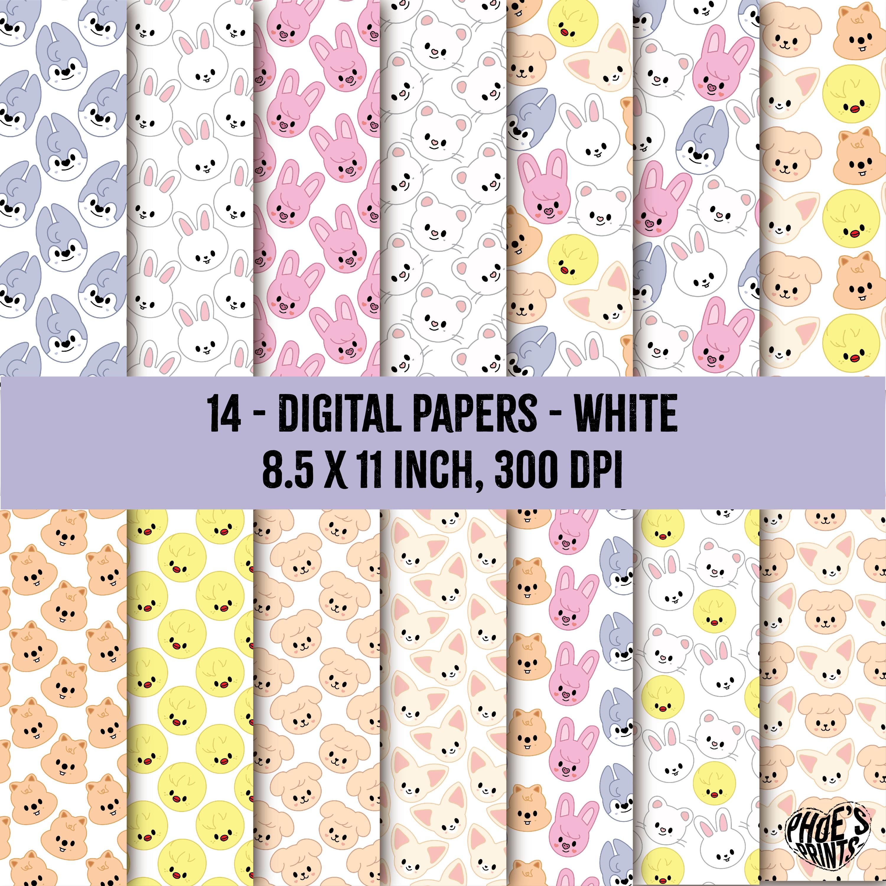 Cute Stray Kids Individual SKZOO Scrapbook Paper, Stray Kids SKZOO Kpop ...