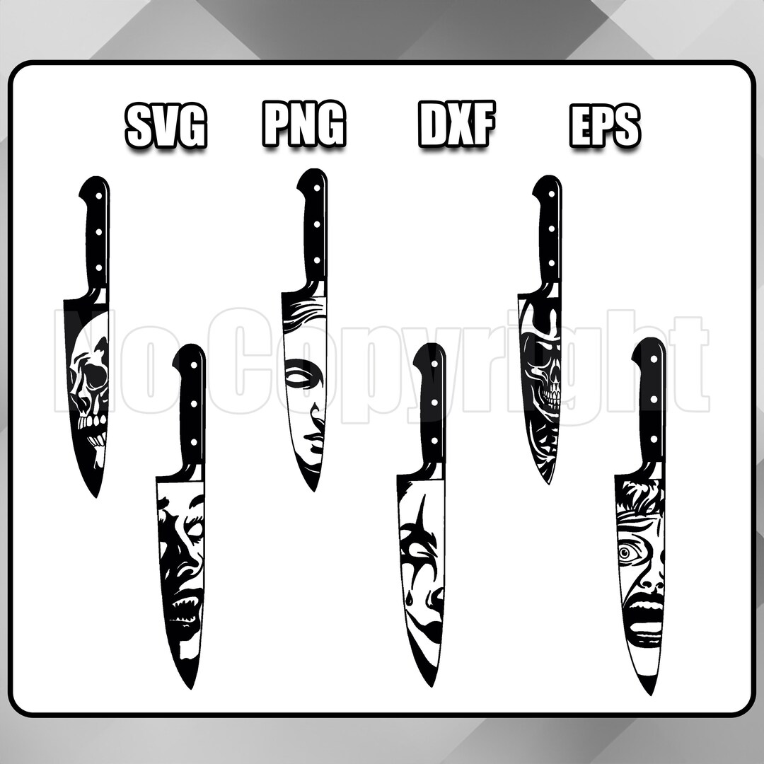 SVG File. Chef Blade Dagger Hatchet Drawing Engraving Mega Pack, Laser ...