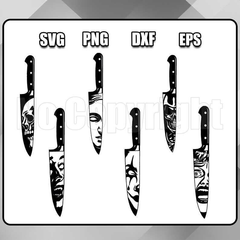 SVG File. Chef Blade Dagger Hatchet Drawing Engraving Mega Pack, Laser ...