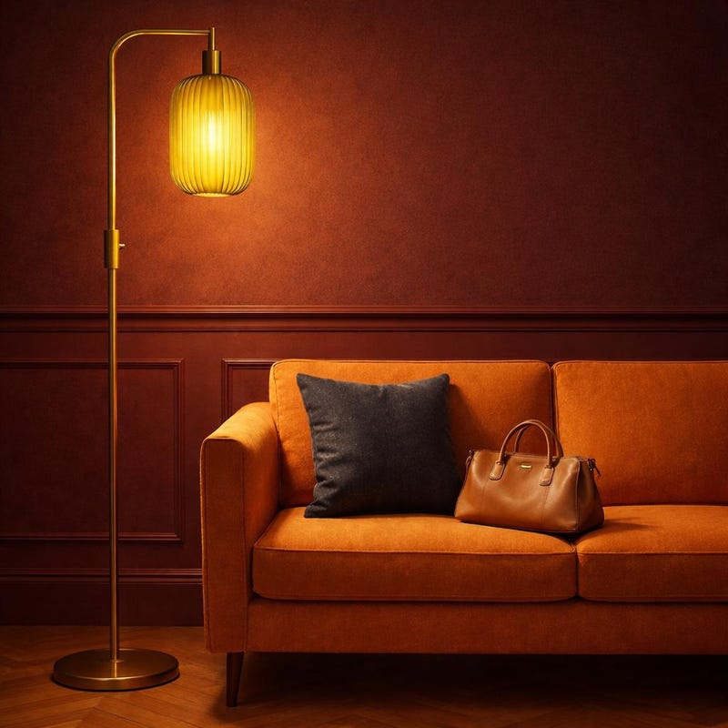 Glass Standing Shade Lamp - Etsy