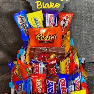 3 Tier Chocolate Candy Bar Cake, Delightfully Crafted From Assorted ...