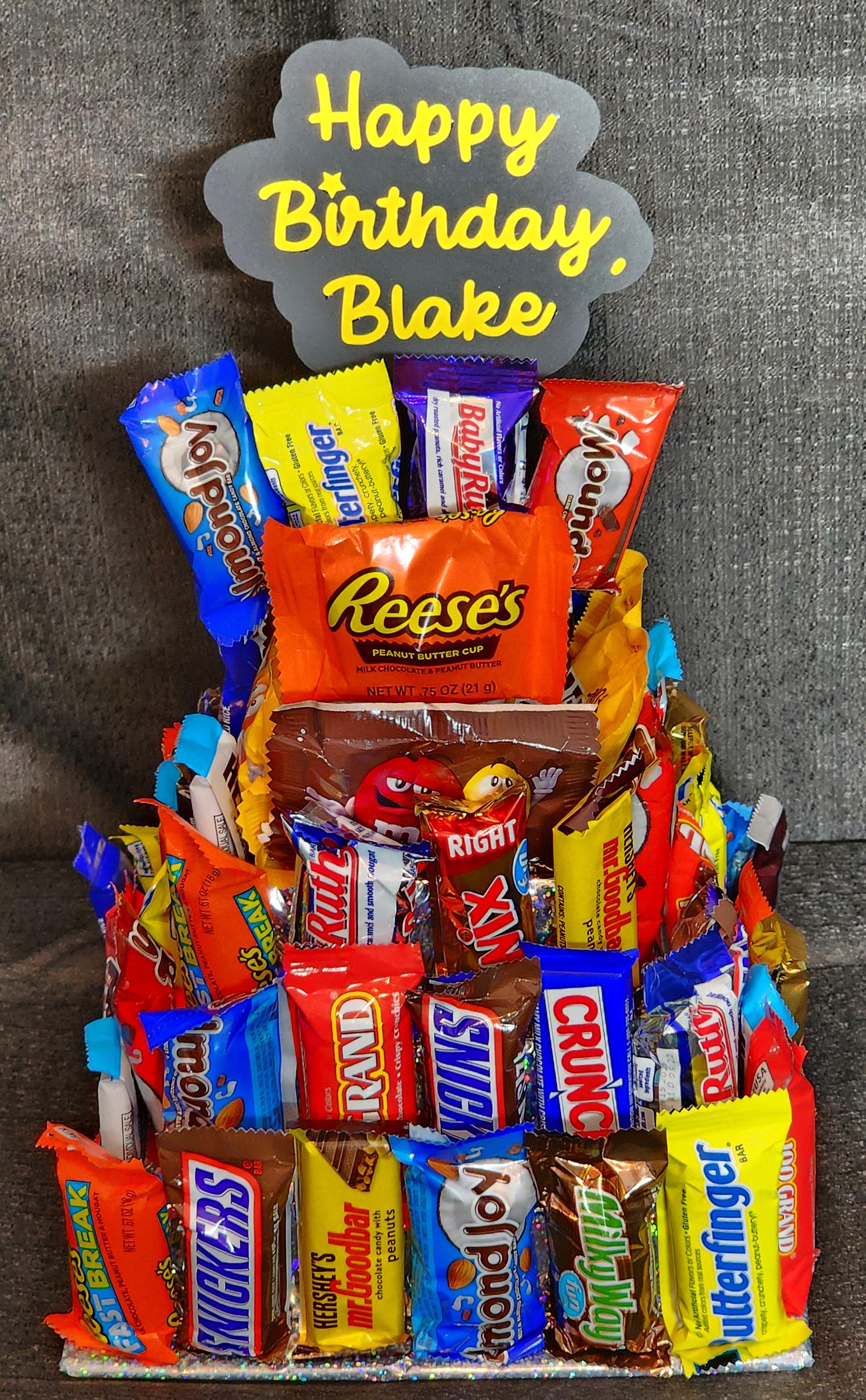 3 Tier Chocolate Candy Bar Cake, Delightfully Crafted From Assorted ...