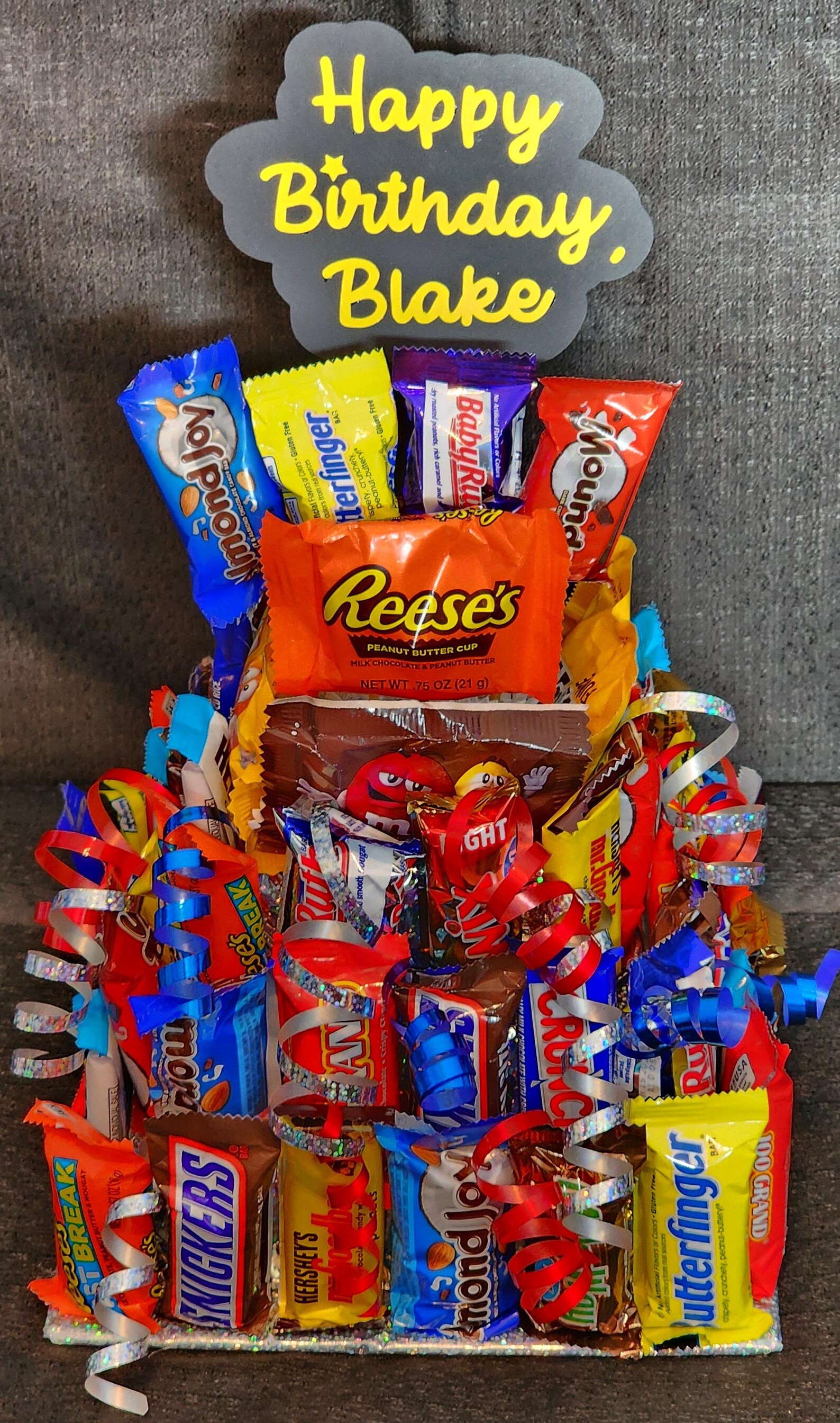 3 Tier Chocolate Candy Bar Cake, Delightfully Crafted From Assorted ...