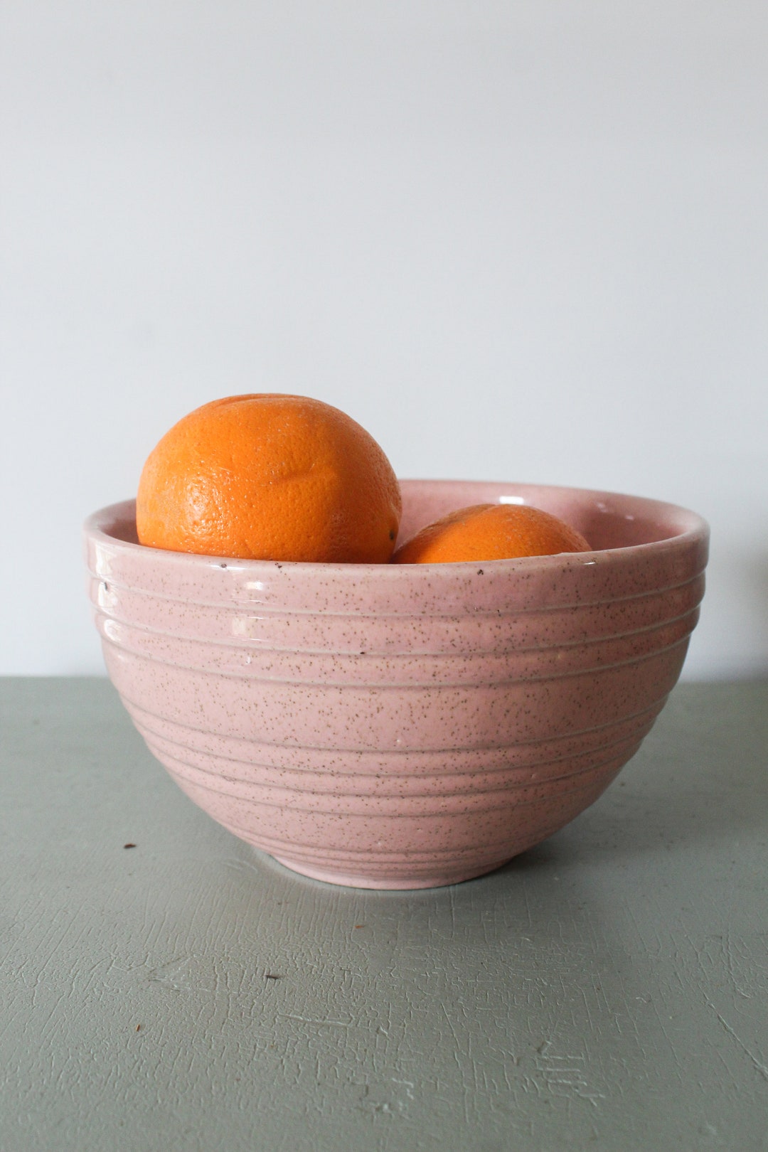 Vintage Pink Mccoy Ribbed Ceramic Bowl - Etsy