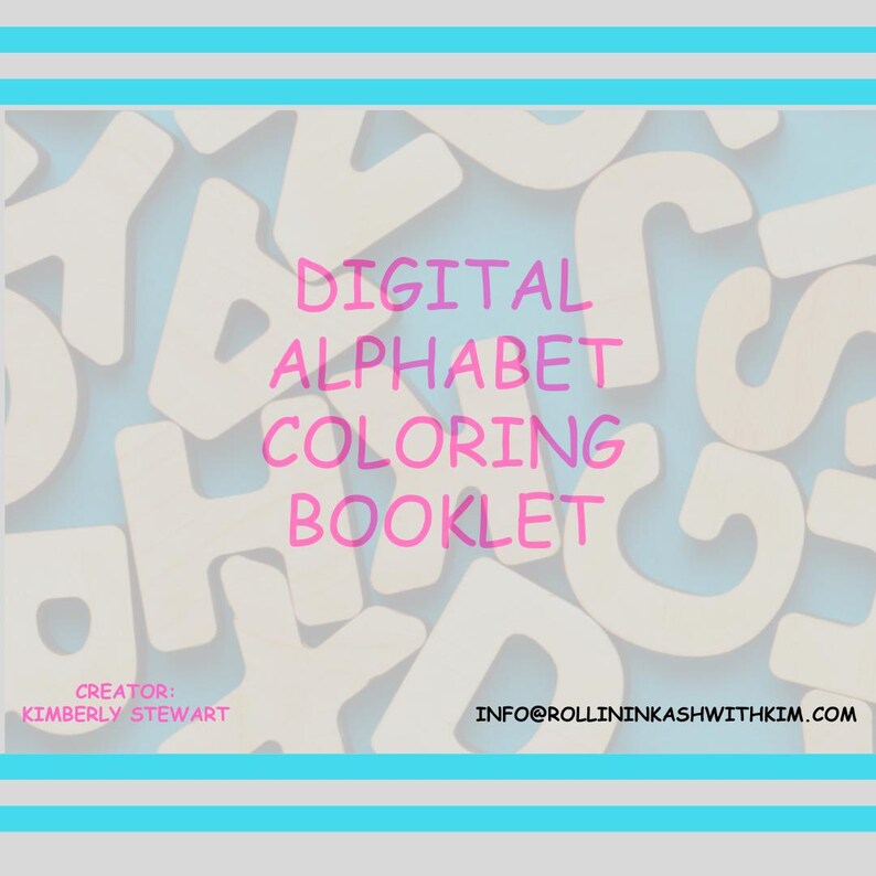 Digital Alphabet Coloring Booklet Printable - Etsy