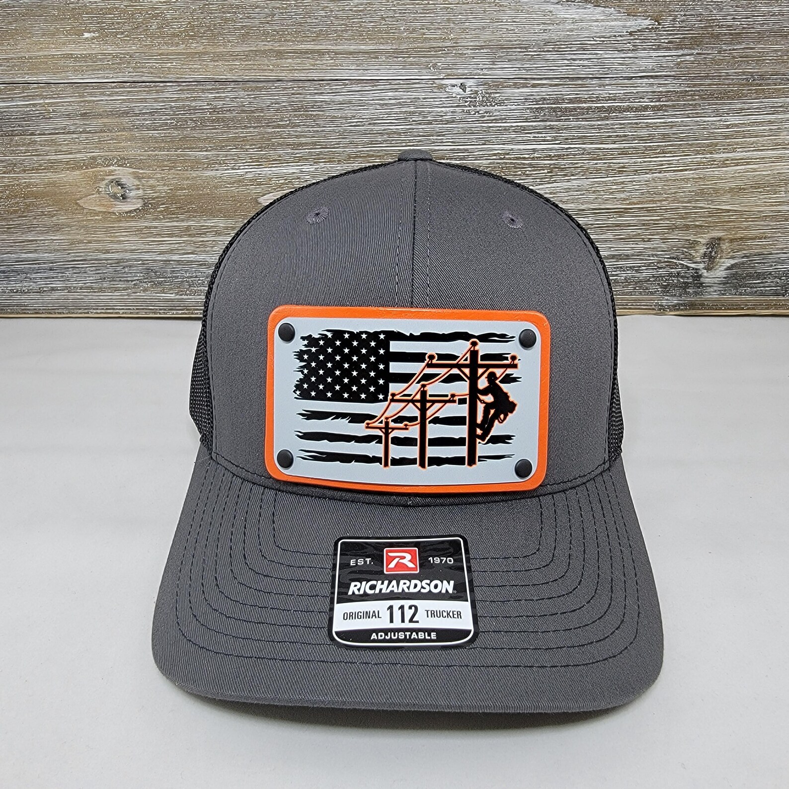 Lineman Custom Leather Patch Snapback Trucker Hat Gift - Etsy