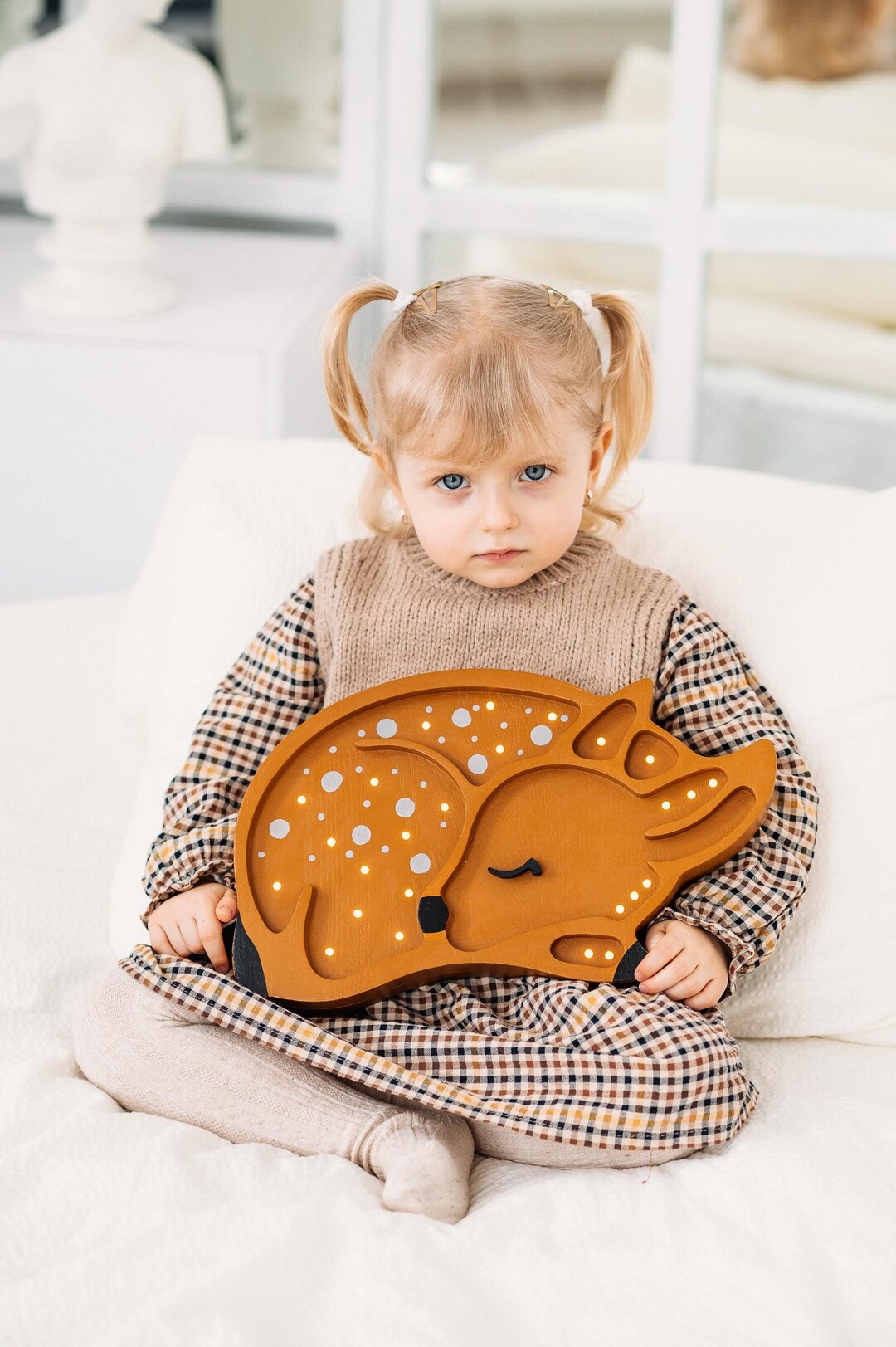 Little Baby Goat Lamp, Bedside Lamp for Kids, Nursery Gift, Eco ...