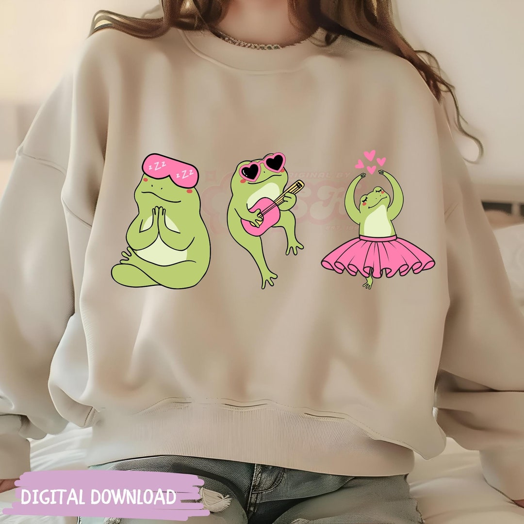 Trendy PNG | Cute Frog PNG | Popular Png | Mental Health Png | Funny ...