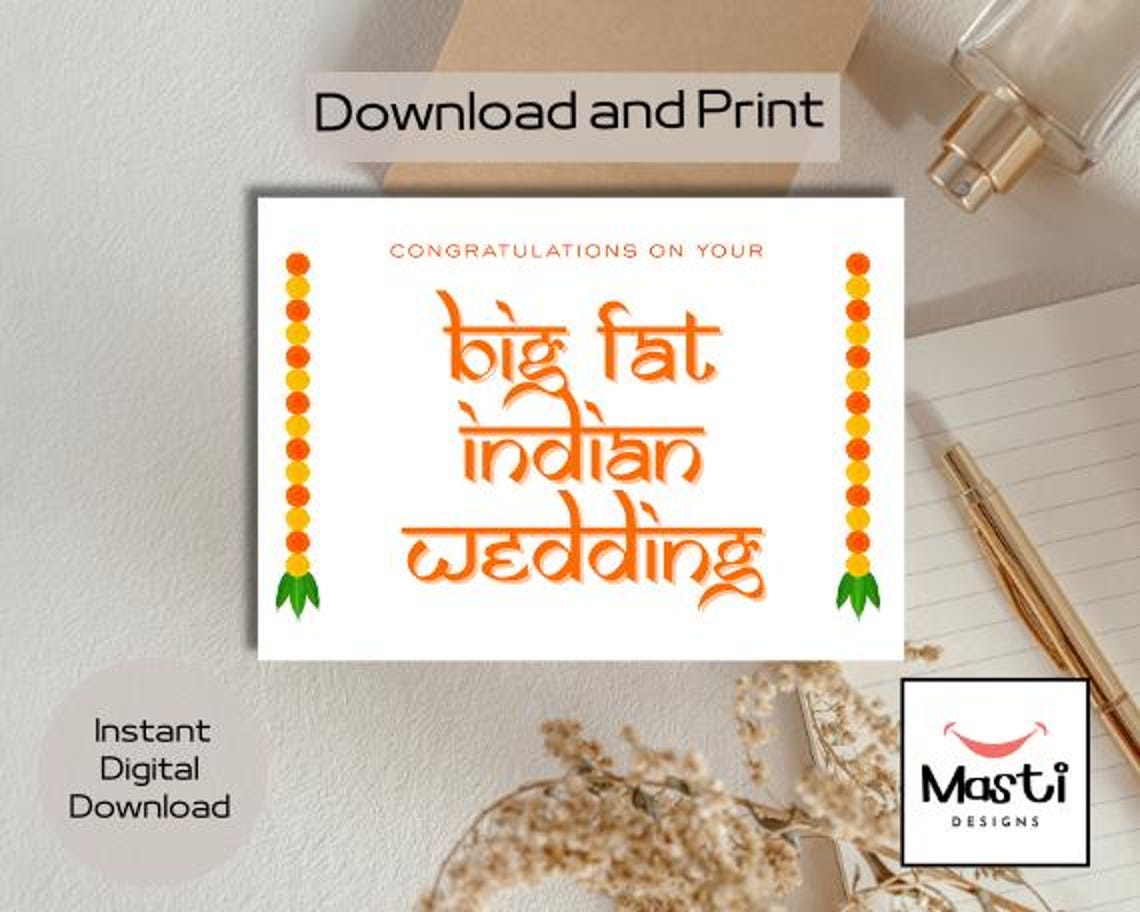 Funny Indian Wedding Card Printable | Desi Shaadi Digital Download ...