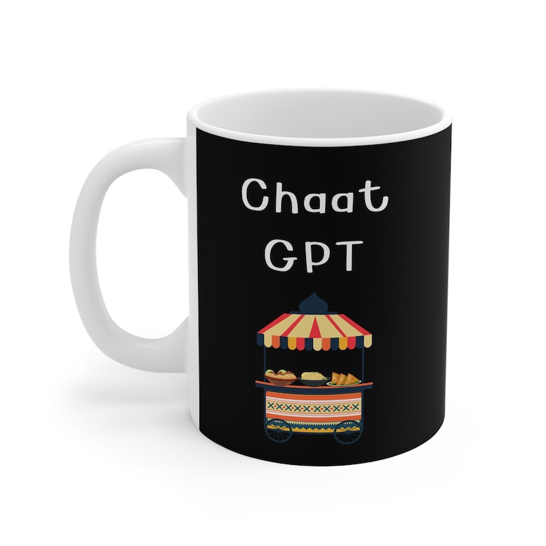 Tech Meets Taste Chaat GPT Mug - Perfect Gift for Desi Foodie, Computer ...