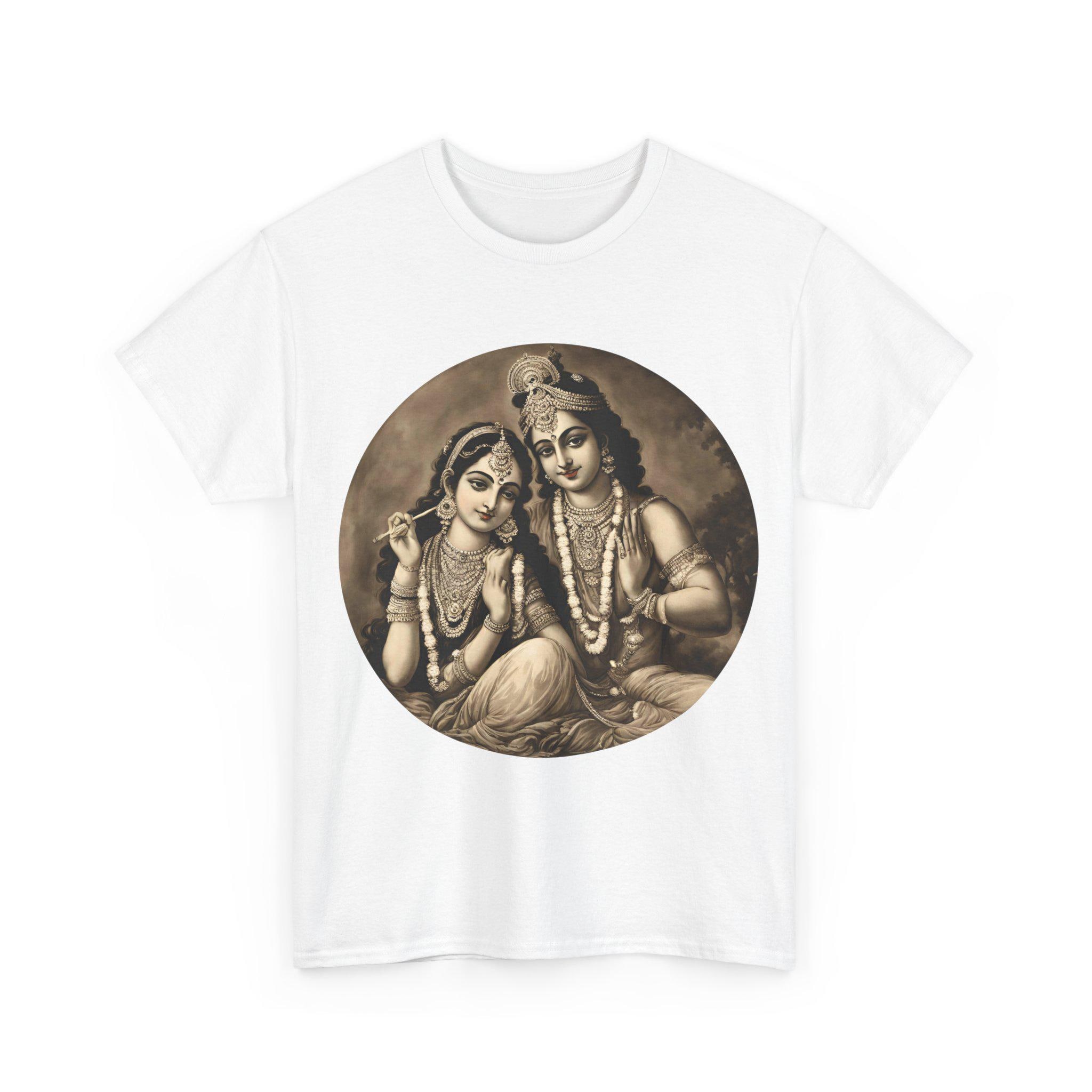 Radha Krishna Unisex Tee Shirt, Hindu Deity Graphic Tee, Spiritual ...