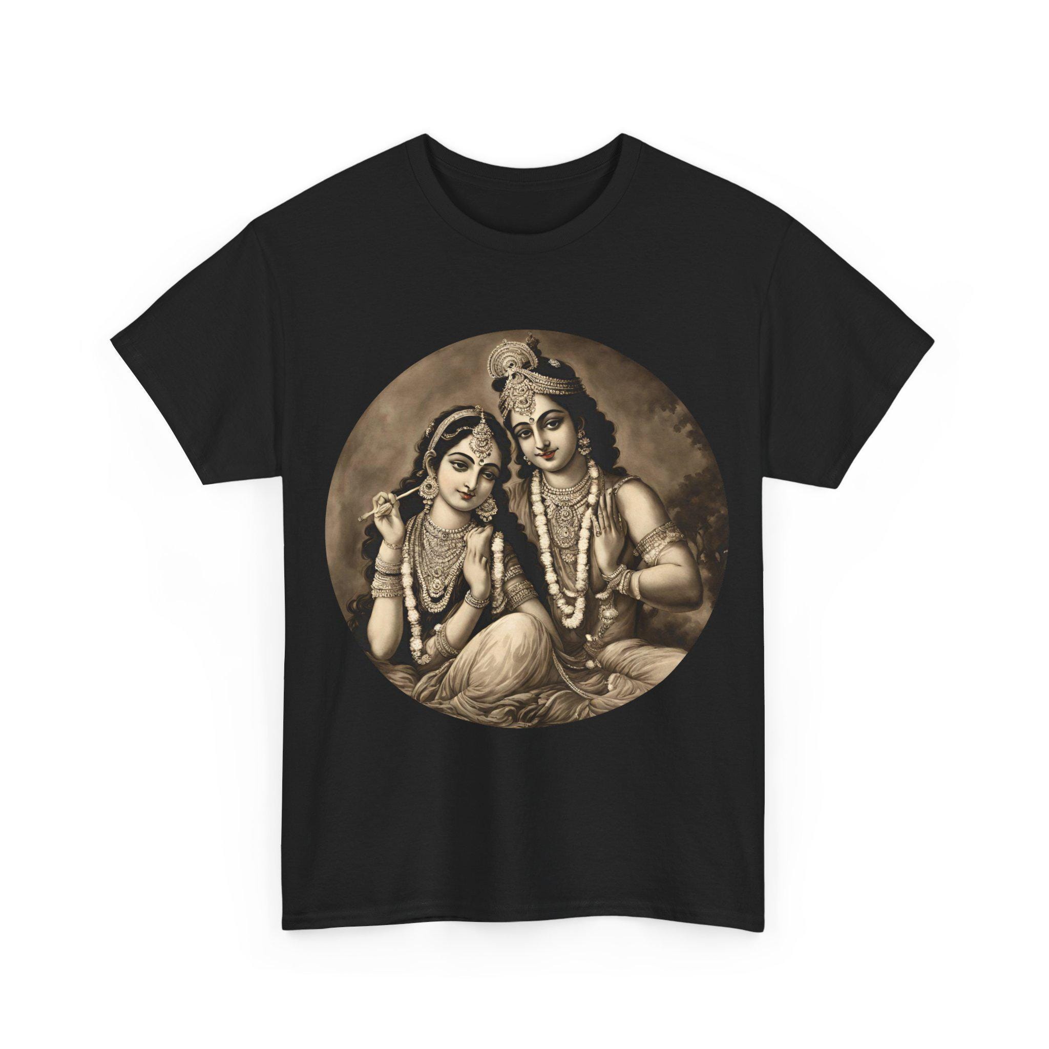 Radha Krishna Unisex Tee Shirt, Hindu Deity Graphic Tee, Spiritual ...