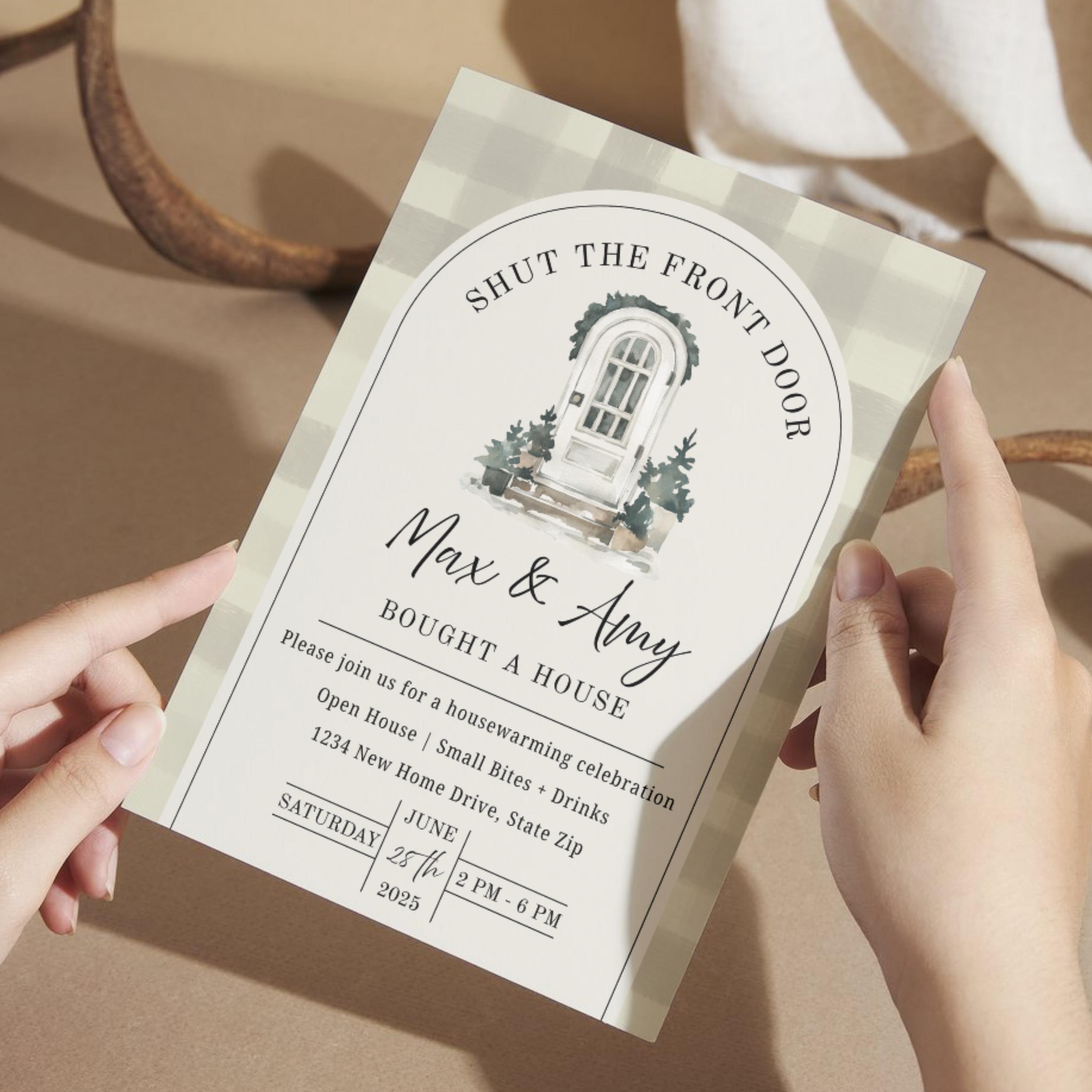 Shut the Front Door, Shut the Front Door Housewarming Party Invite ...