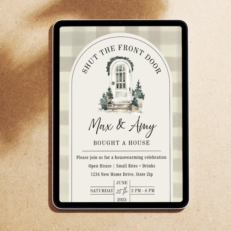 Shut the Front Door, Shut the Front Door Housewarming Party Invite ...