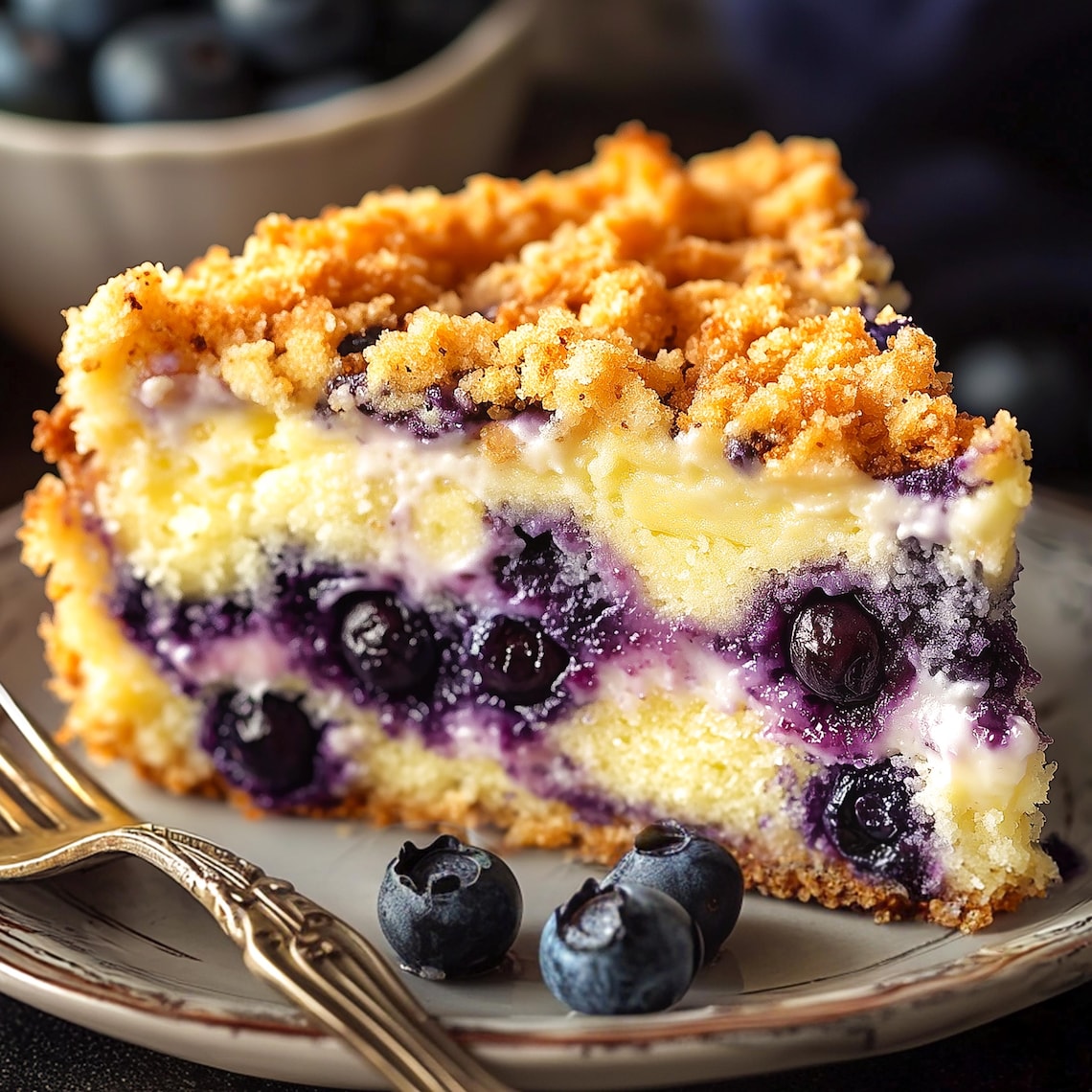 BEST RECIPE for Blueberry Cream Cheese Coffee Cake, Download PDF, Cake ...