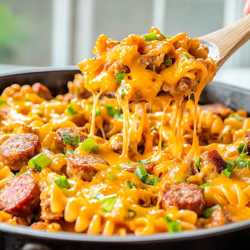 BEST RECIPE for One Pot Smoked Sausage Pasta, PDF Download, Weeknight ...