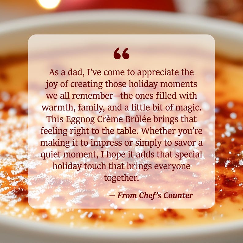 BEST RECIPE for Eggnog Creme Brulee | Easy Digital Recipe Print ...