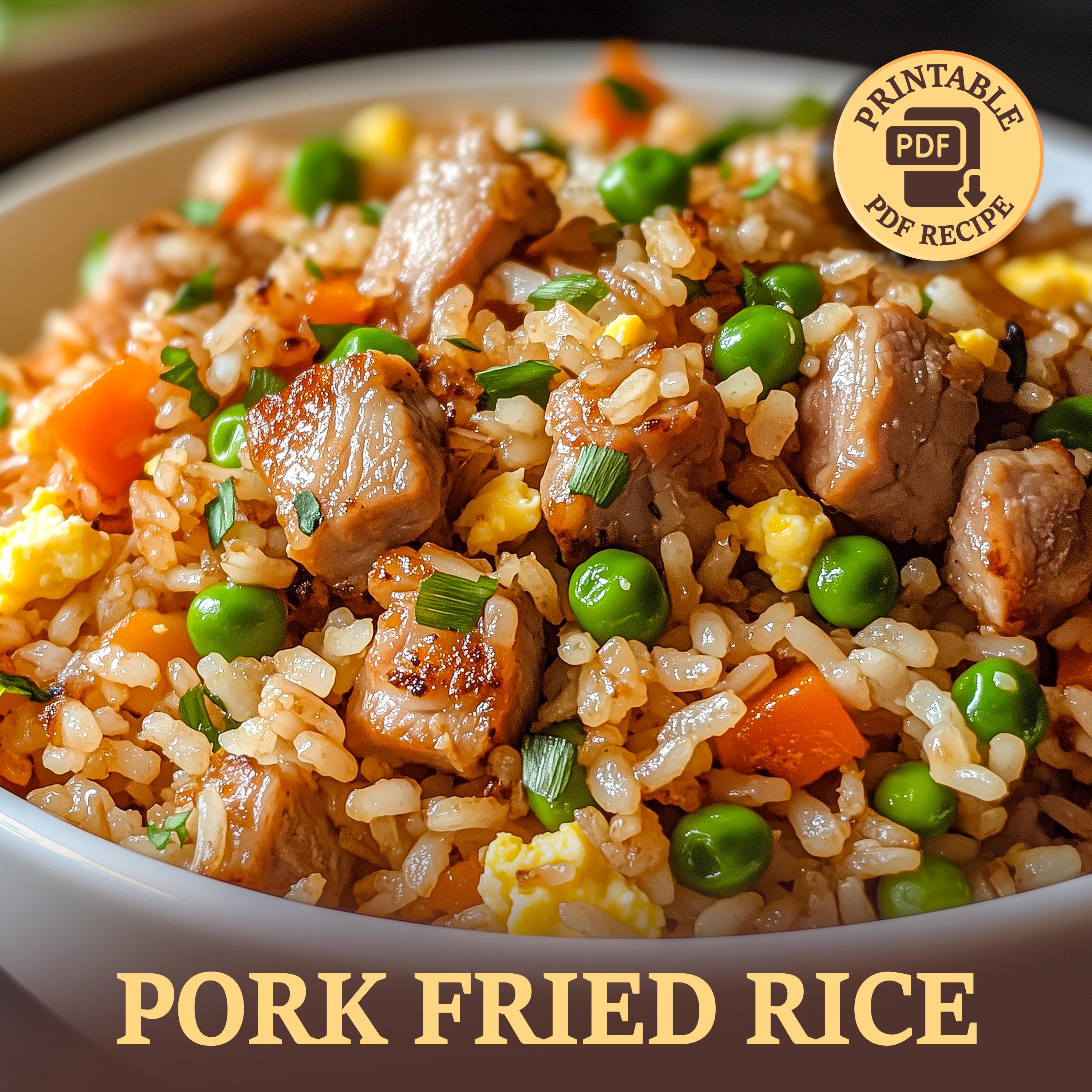 Best Pork Fried Rice Recipe, Digital Recipe, Weeknight Dinners, Meal ...