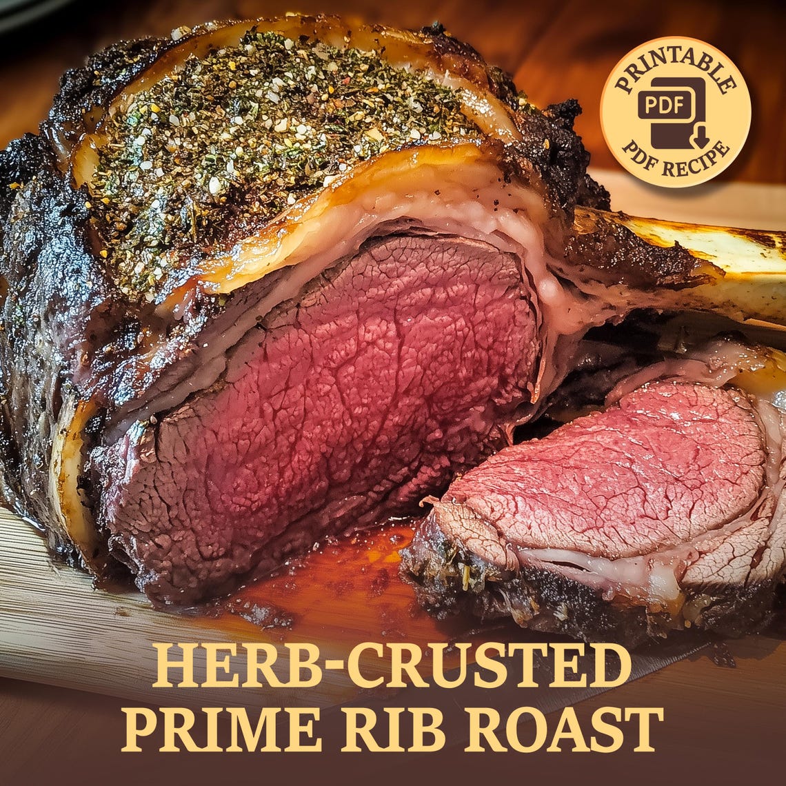 Best Herb-crusted Prime Rib Roast Recipe -digital Download - Etsy