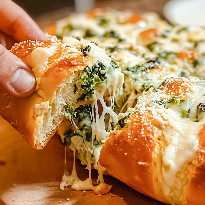 Best Cheesy Spinach Artichoke Pull-apart Bread Recipe, PDF Download ...