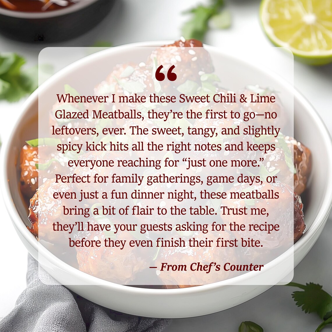 Easy Meatball Recipe With Sweet Chili & Lime | Perfect for Family ...