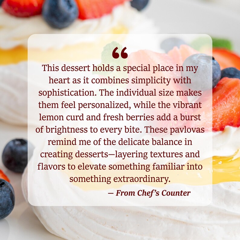 Best Individual Lemon Curd Pavlovas Recipe, PDF Download, Dessert ...