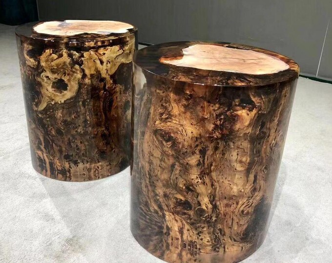 Bespoke Handmade Elm and Resin Stool - Etsy