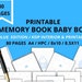 Baby Boy Memory Book, Printable Baby Book Pages, Baby Book First Year ...