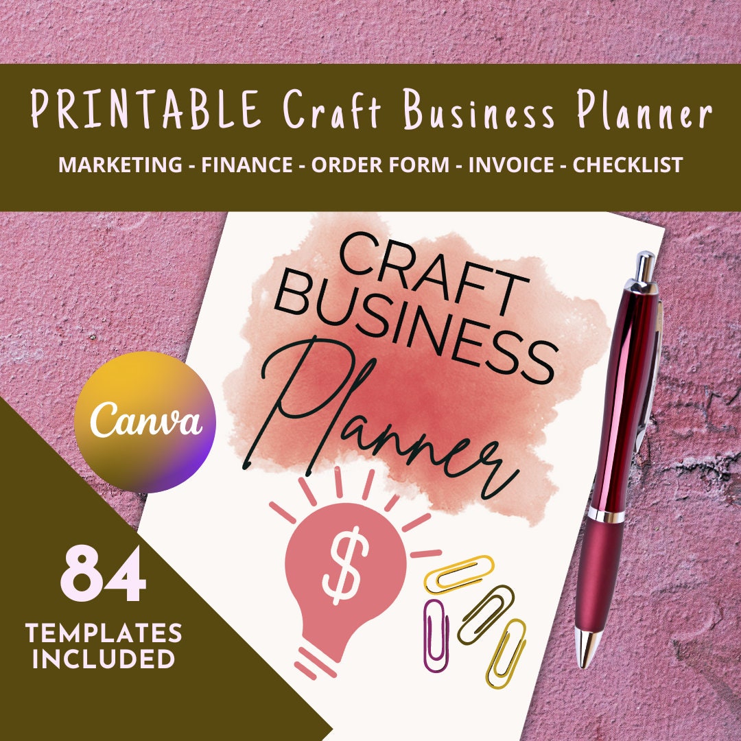 PRINTABLE Craft Business ORANGE SAND Planner Template Bundle Small ...