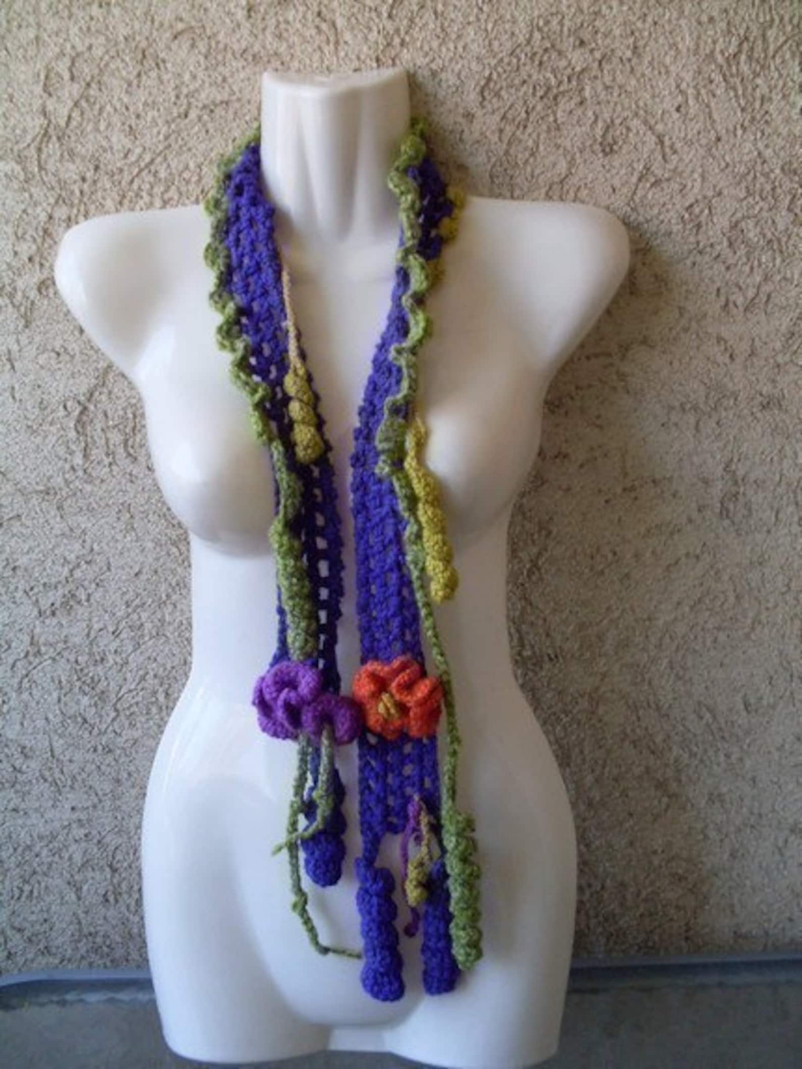 Pattern 02 Crochet Freeform Scarf Fashion Accessory - Corkscrew Stitch ...