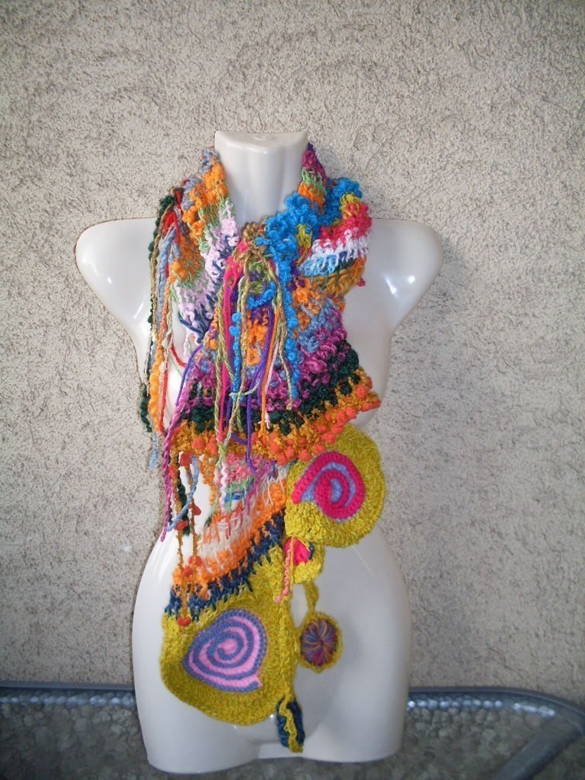 Original Pattern Freeform Crochet PDF Capelet Scarf Freestyle Easy ...