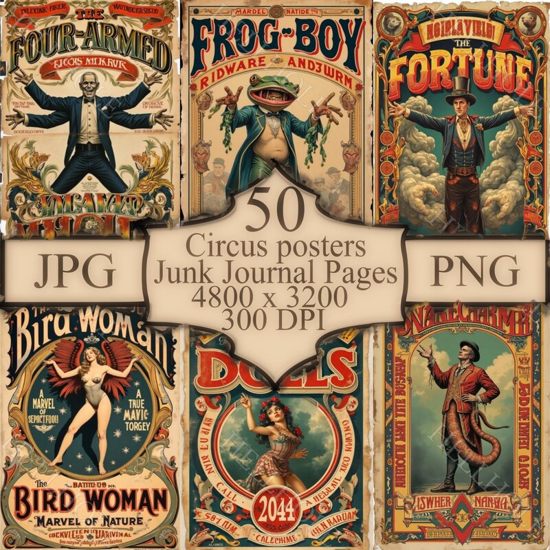 Circus Prints Digital - Etsy