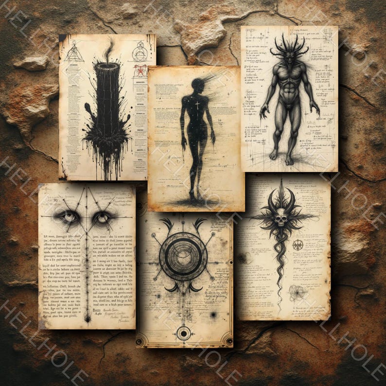 Occult Journaling Pages: Ancient Ritual Symbols, Esoteric Diagrams (PDF ...
