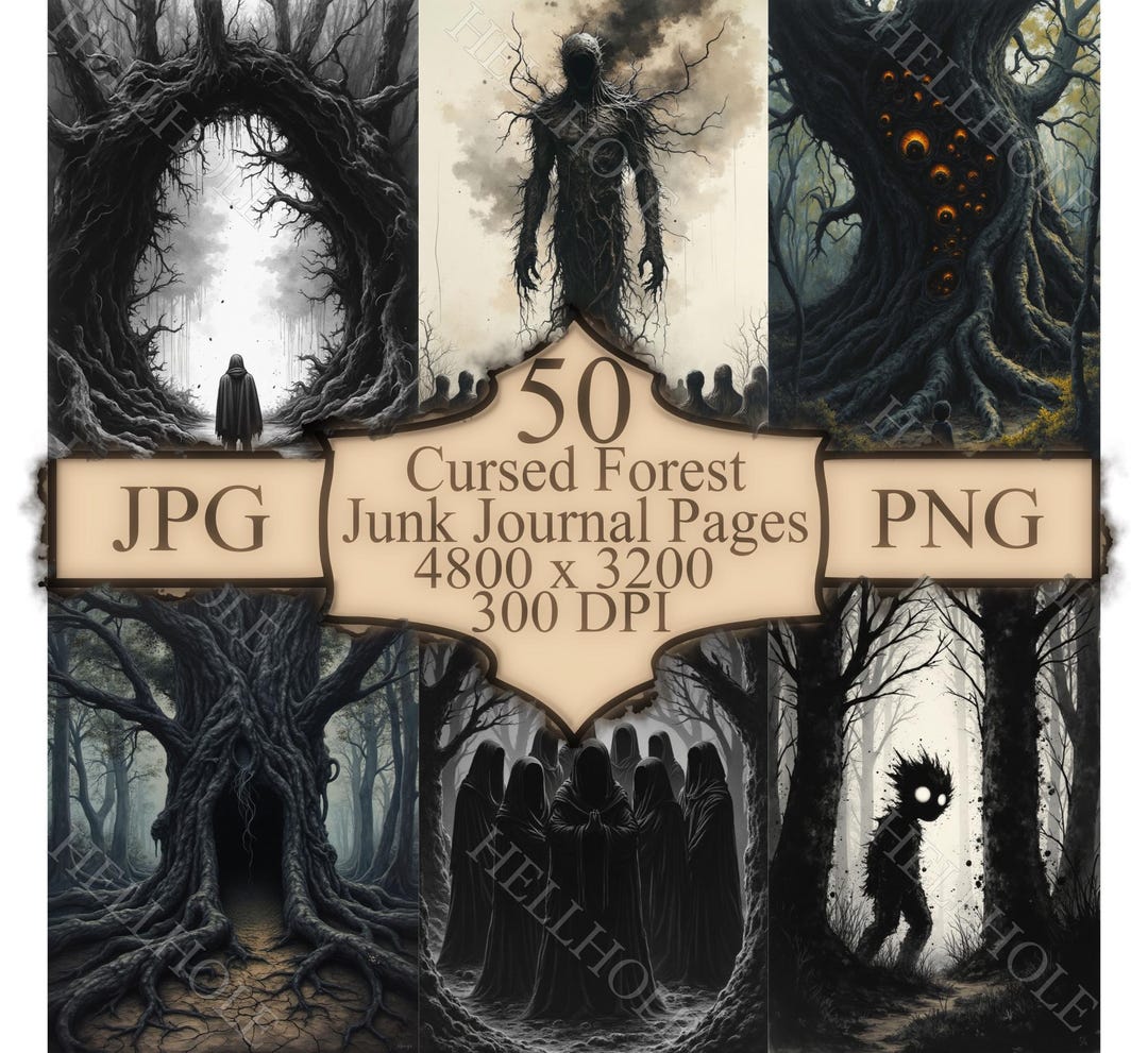 50 Cursed Forest Art Prints, Gothic Horror Decor (digital Download) - Etsy
