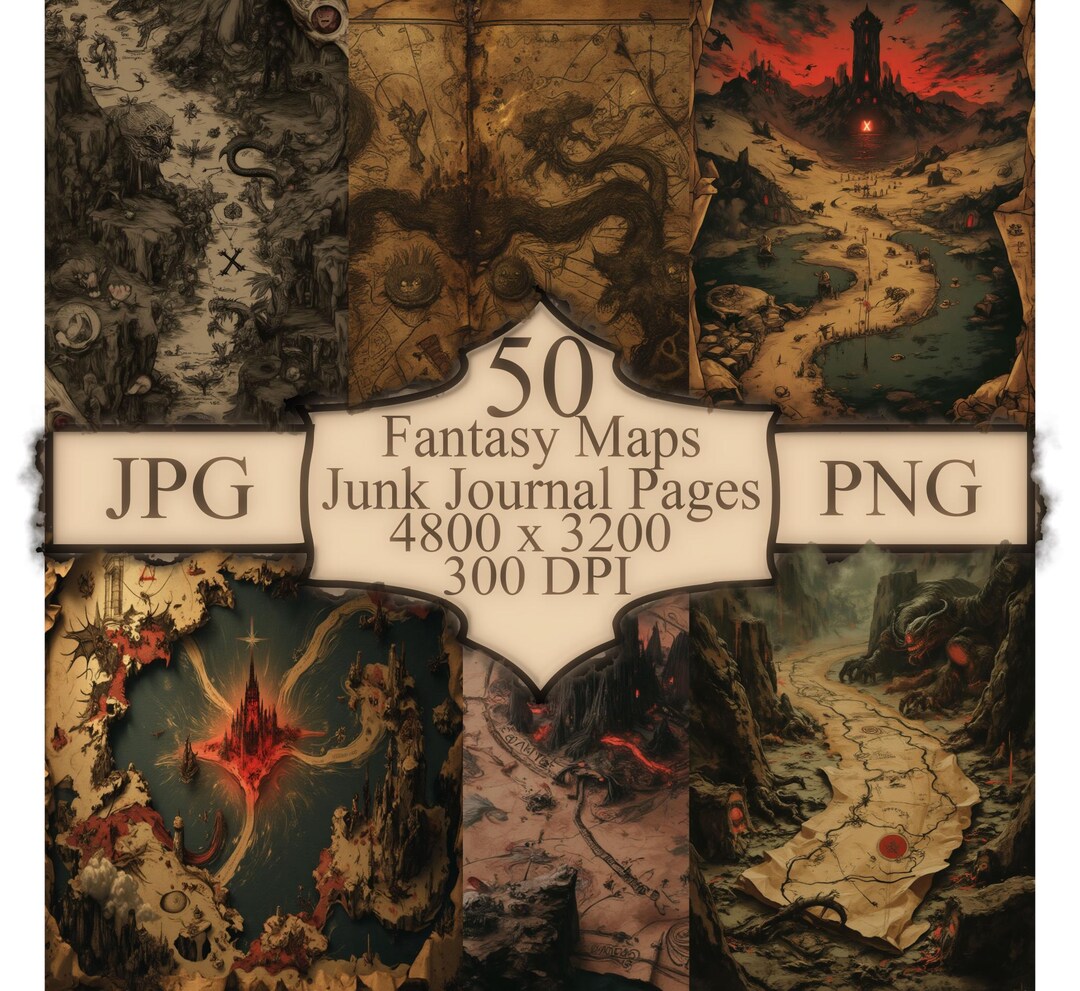 50 Unique Fantasy Map Illustrations: D&D Worldbuilding Art (digital ...